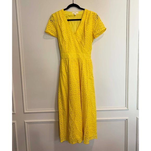 1901 | Dresses | Yellow Eyelet Dress | Poshmark